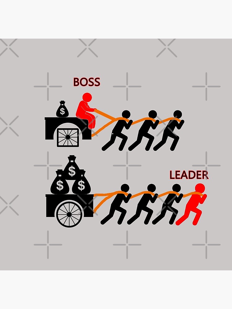 "Funny Boss vs Leader Graphics Design" Poster for Sale by IncrediMi ...