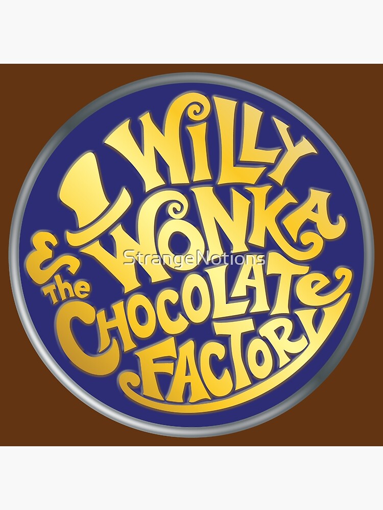 "Colorful 70s Willy Wonka and the Chocolate Factory Round Logo Design ...