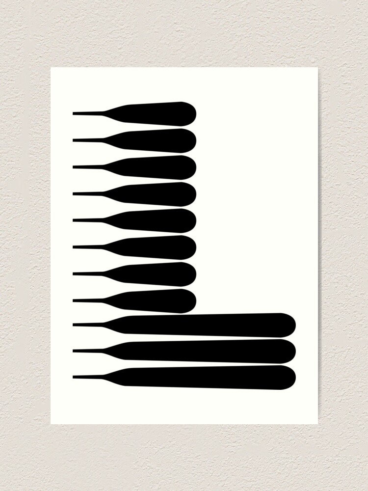 Lámina artística «silueta Letra L el alfabeto de letras iniciales del ...