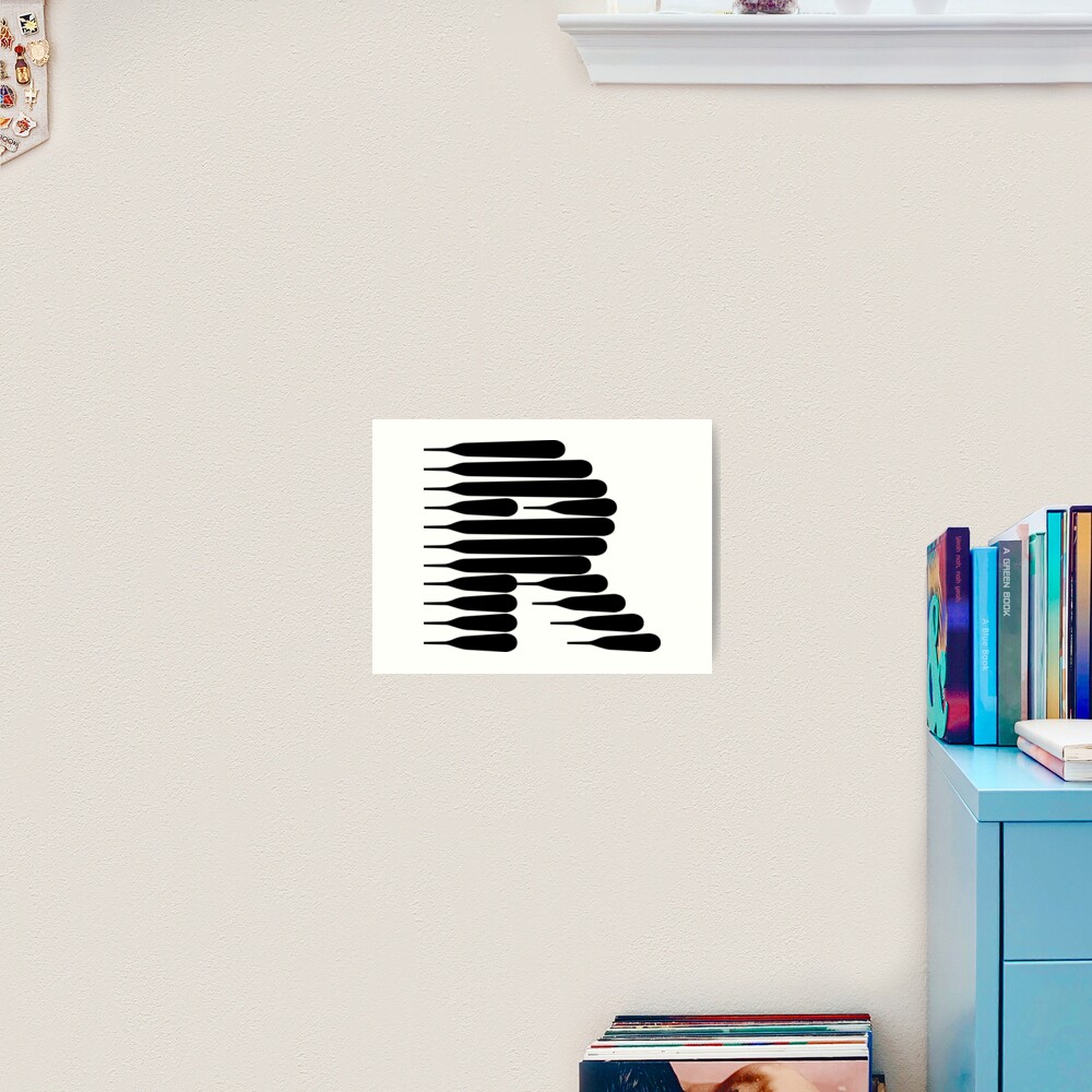 Lámina artística «silueta Letra R el alfabeto de letras iniciales del ...