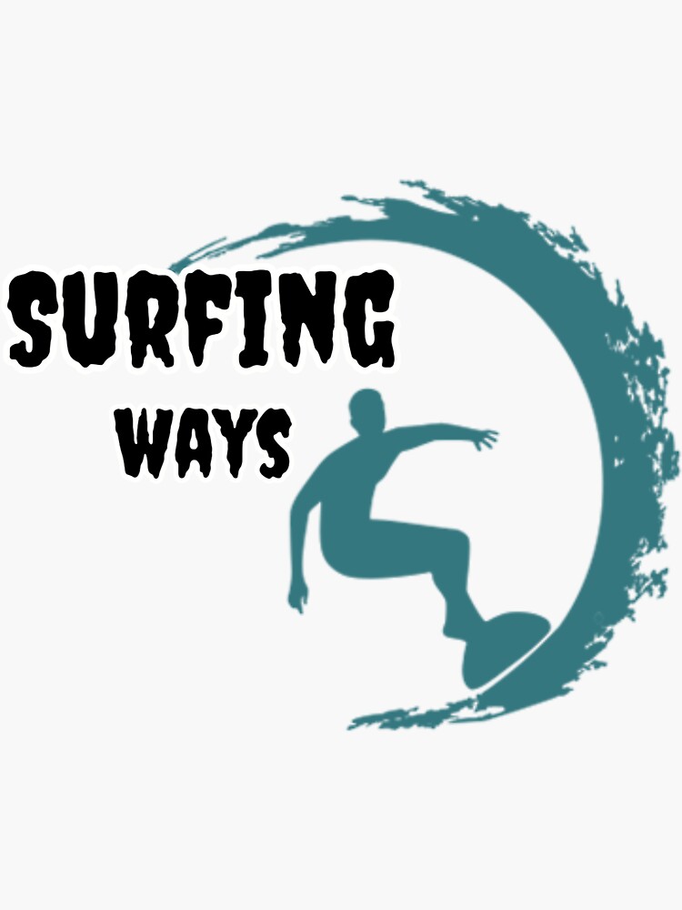 "surfing ways design " Sticker for Sale by Antobegezshop | Redbubble