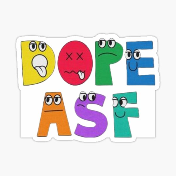 "DOPE ASF" Sticker for Sale by AESTIFY | Redbubble