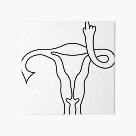"Uterus Middle Finger Female reproductive system middle finger" Art ...