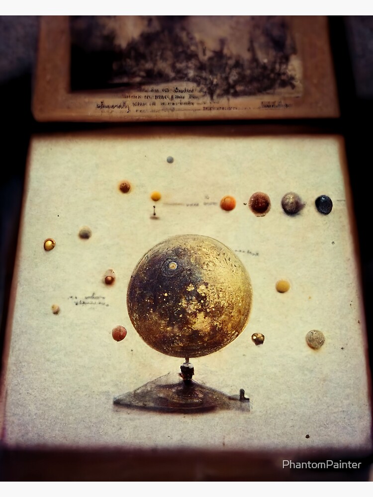 "Antique Solar System Model no. 1" Sticker for Sale by PhantomPainter ...