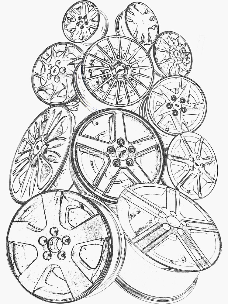 "AU Wheels" Sticker for Sale by STunerDesigns | Redbubble