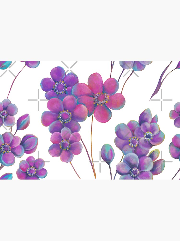 "Pattern with purple flowers" Sticker for Sale by IrinaIkar | Redbubble