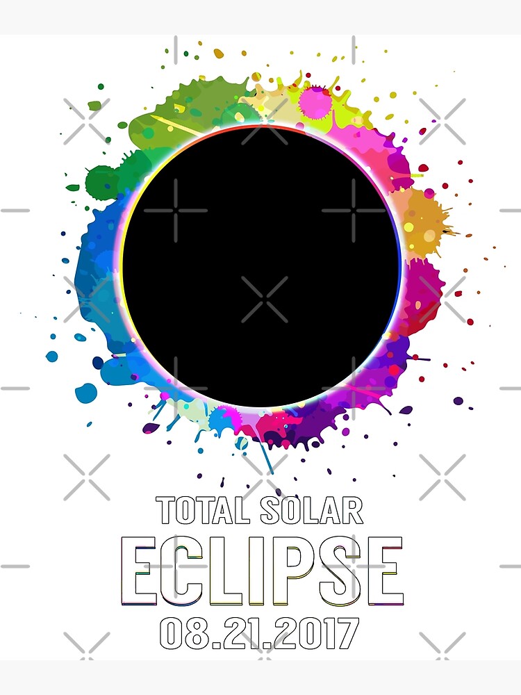 Póster «Colorful Rainbow Paint Total Solar Eclipse August 2017 Arte» de ...