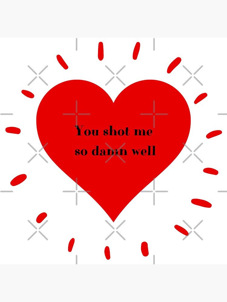 "you shot me" Sticker for Sale by Katoriginal | Redbubble