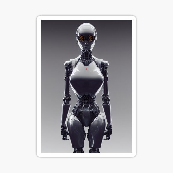 Female Sexy Robot Sticker For Sale By Mrlongfield Redbubble