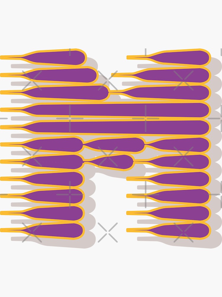 Pegatina «Alfabeto de letras iniciales del monograma de la letra M ...