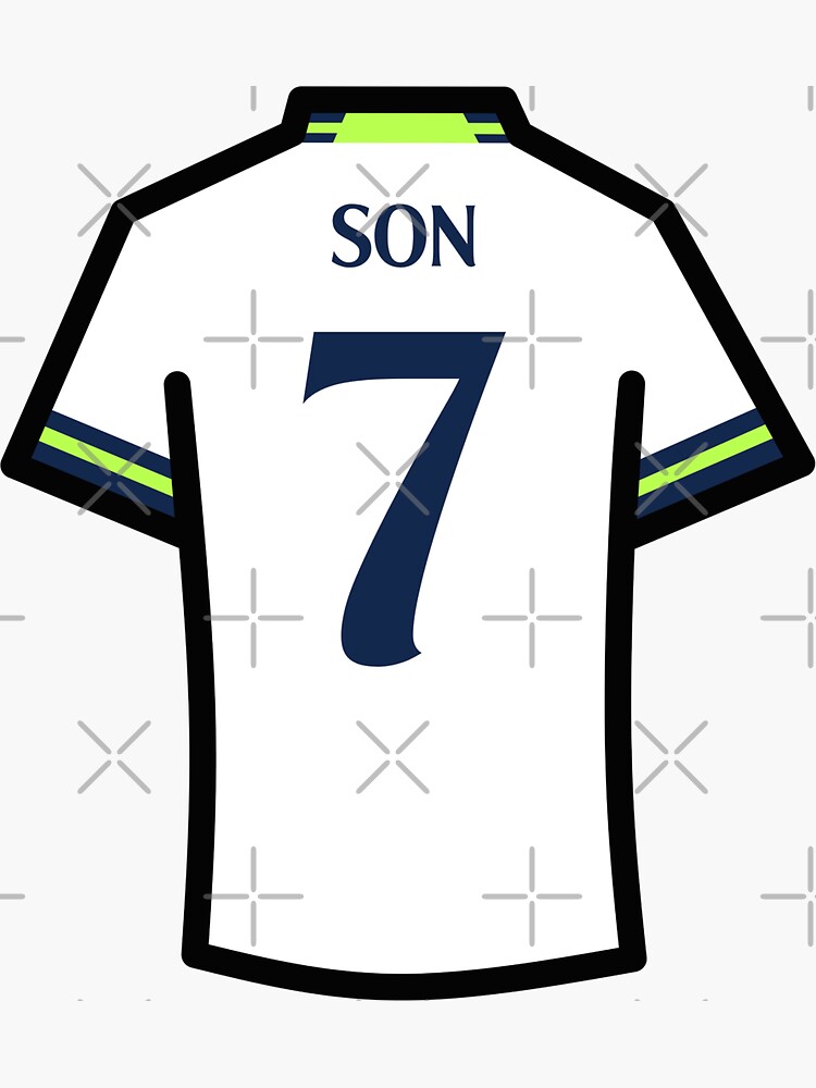 "Son #7 THFC Football Jersey" Sticker for Sale by Millustgfx | Redbubble
