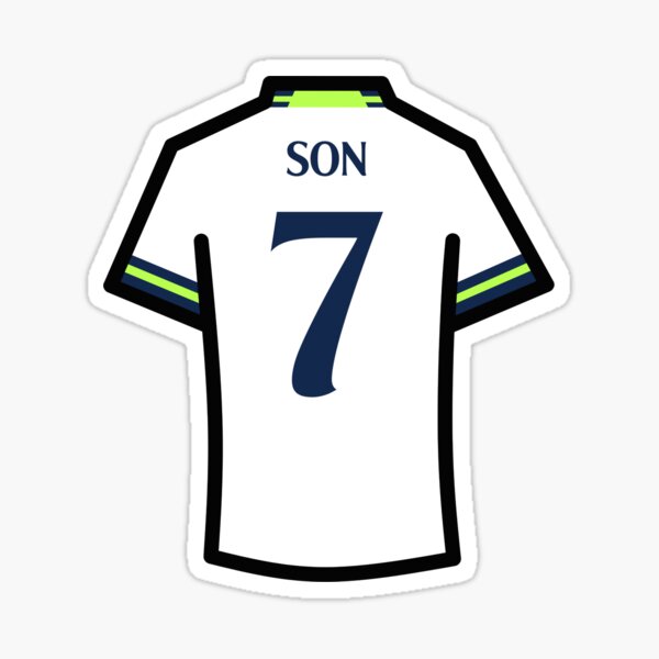 "Son #7 THFC Football Jersey" Sticker for Sale by Millustgfx | Redbubble