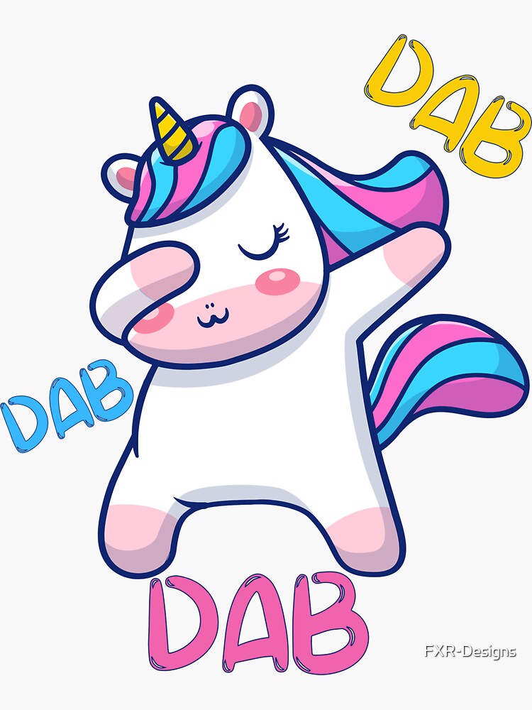 "Unicorn DAB" Sticker for Sale by FXR-Designs | Redbubble