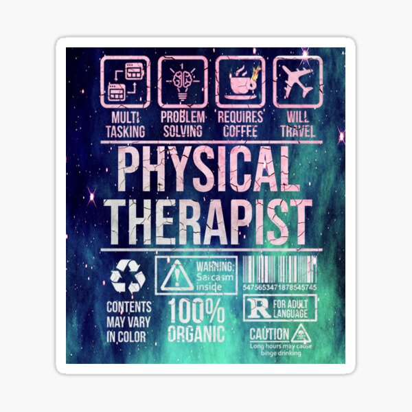 "Physical therapy animated art color" Sticker for Sale by ...