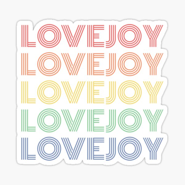 "lovejoy lovejoy lovejoy" Sticker for Sale by free2hug | Redbubble