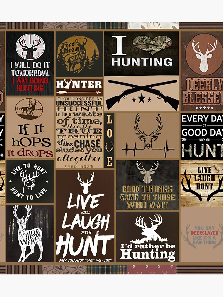"Vintage Deer Hunting Live Smile Hunt Couple Love Boyfriend" Sticker ...