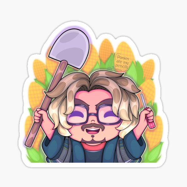 "Happy Mort!" Sticker for Sale by Choc-Chip-Pony | Redbubble