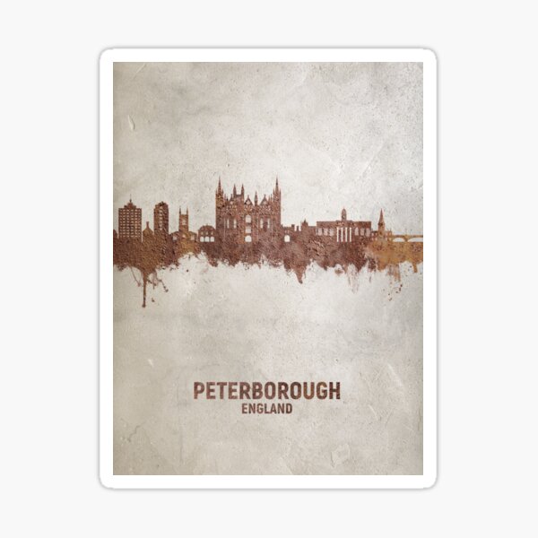 "Peterborough England Skyline " Sticker for Sale by SunWallArt | Redbubble