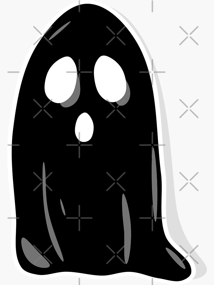 "black ghost blob " Sticker for Sale by KateAngelaArt | Redbubble