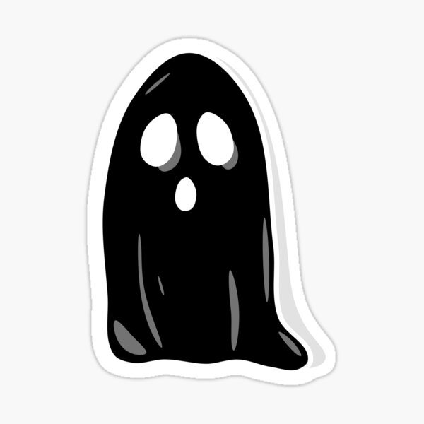 "black ghost blob " Sticker for Sale by KateAngelaArt | Redbubble