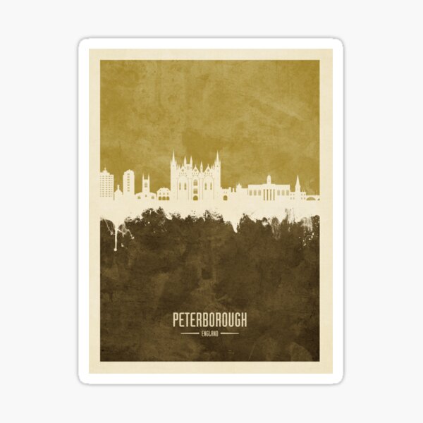 "Peterborough England Skyline " Sticker for Sale by SunWallArt | Redbubble