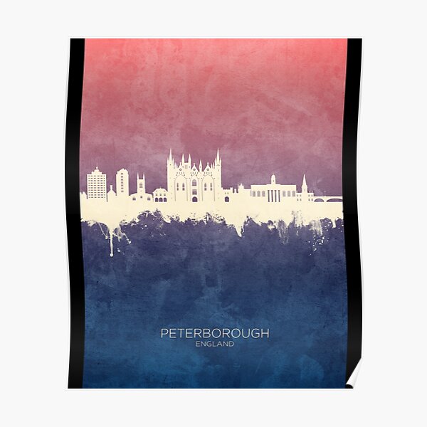 "Peterborough England Skyline " Poster for Sale by SunWallArt | Redbubble