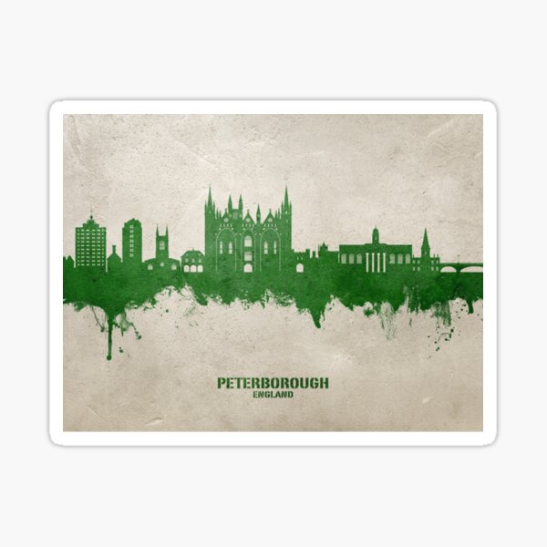 "Peterborough England Skyline " Sticker for Sale by SunWallArt | Redbubble
