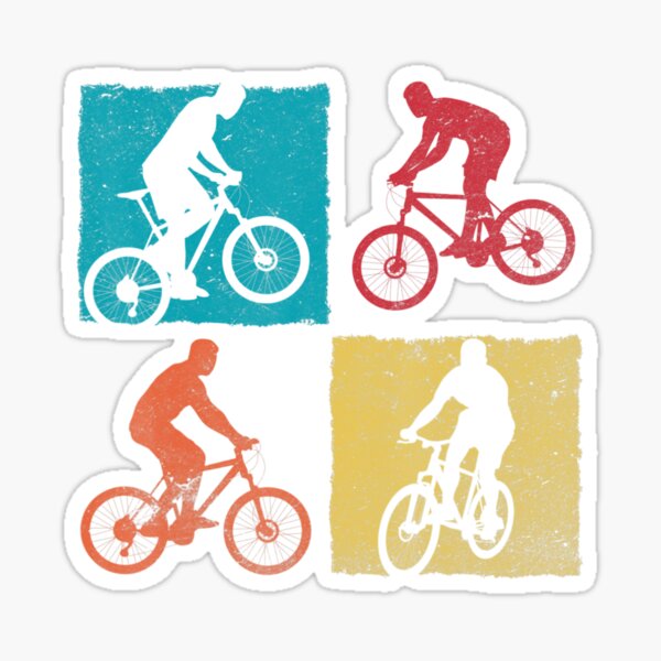 "Colorful Cycling Bmx Retro Biker Freestyle" Sticker for Sale by ...