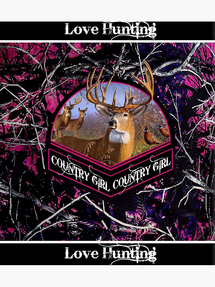 "Love Deer Hunting Girl Pink" Sticker for Sale by BirgittKoster | Redbubble