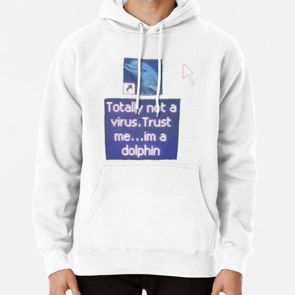 "totally not a virus " Pullover Hoodie for Sale by nickhayman | Redbubble