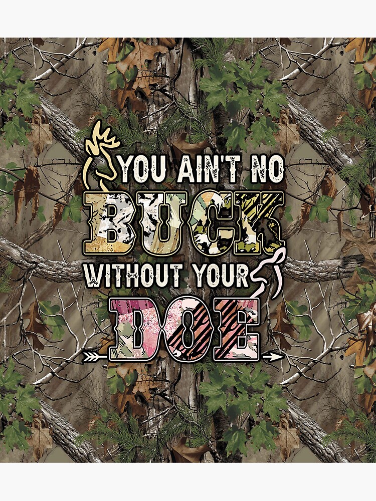 "Hunter Deer You Ain't No Buck Without Your Doe Couple" Sticker for ...