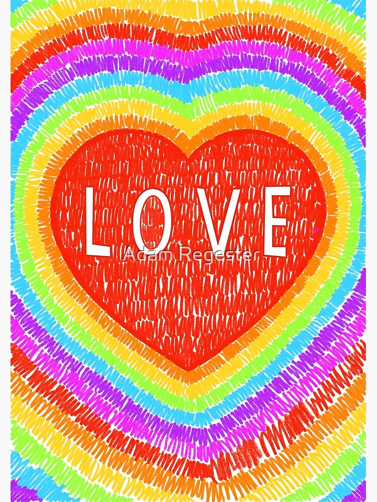 "Rainbow Love Heart" Poster for Sale by AdamRegester | Redbubble