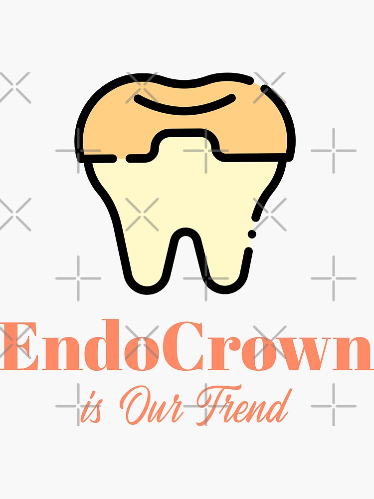 "EndoCrown is Our Trend" Sticker for Sale by BassantDesigns | Redbubble