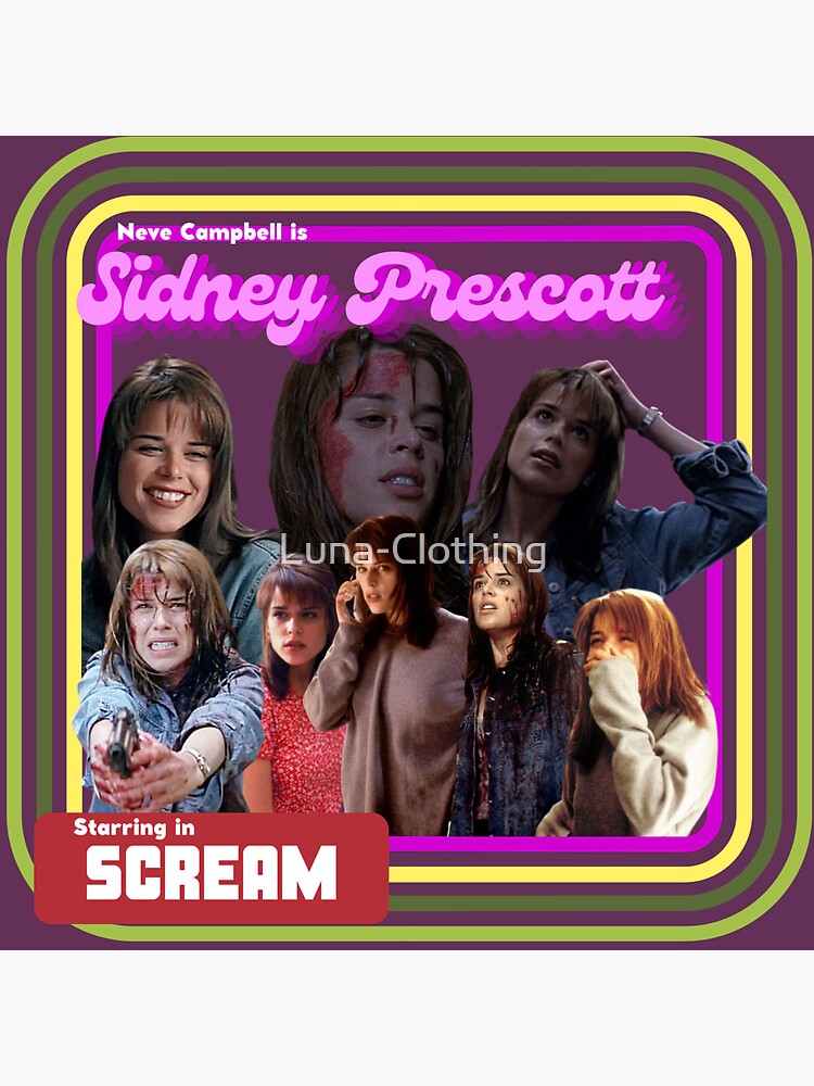"Sidney Prescott Retro Scream Horror Slasher Print" Sticker for Sale by ...