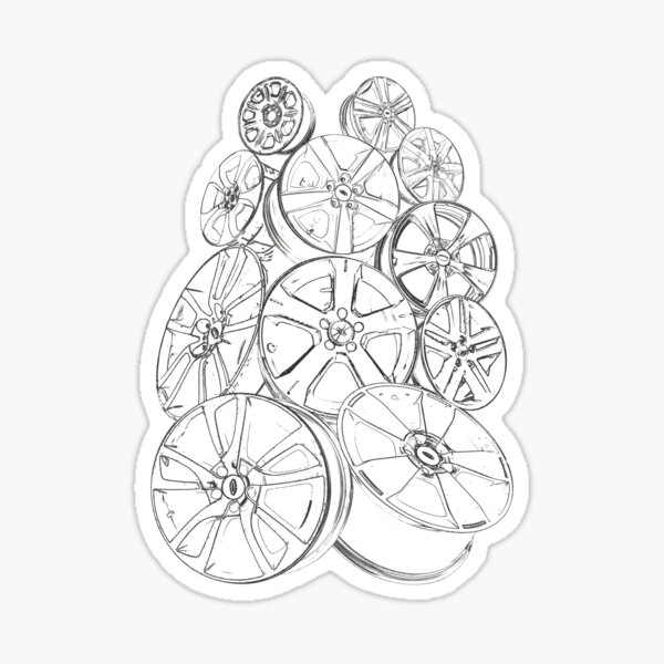 "B-Series Wheels" Sticker for Sale by STunerDesigns | Redbubble