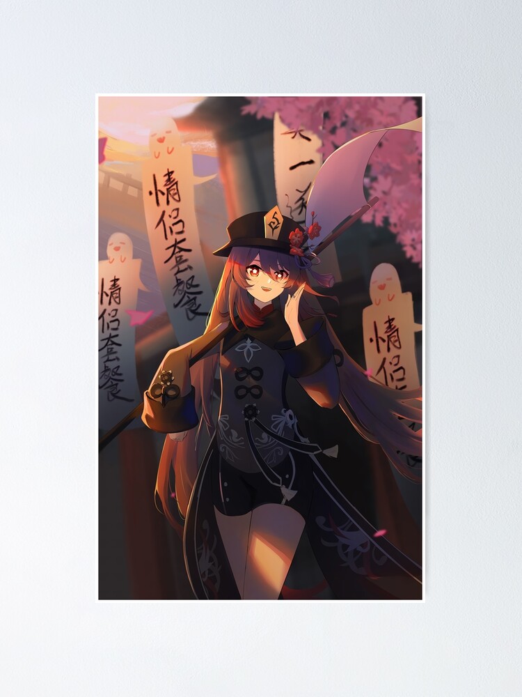 "Cute Hu Tao Genshin Impact" Poster for Sale by saranghandago | Redbubble