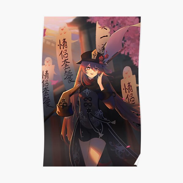 "Cute Hu Tao Genshin Impact" Poster for Sale by saranghandago | Redbubble