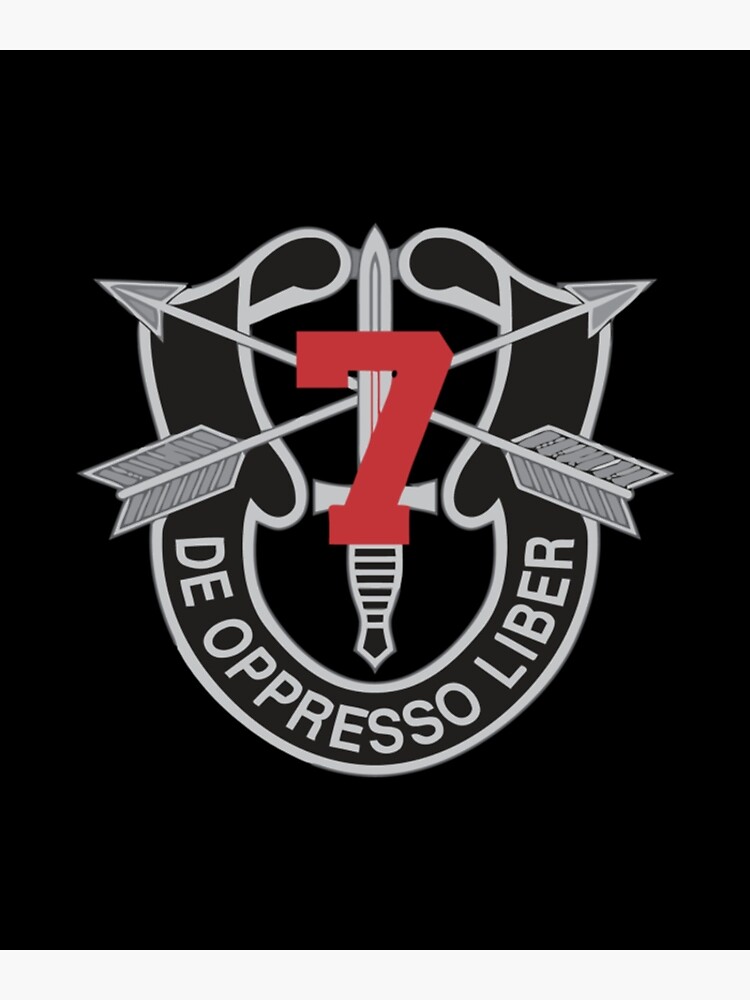 "7Th Special Forces Group De Oppresso Liber" Poster for Sale by ...