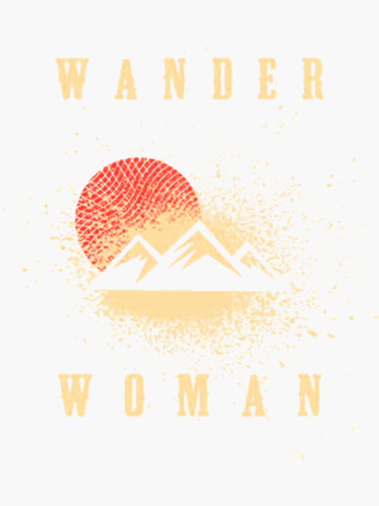 "Wander Woman Trekking Hiking" Sticker for Sale by david19usa | Redbubble