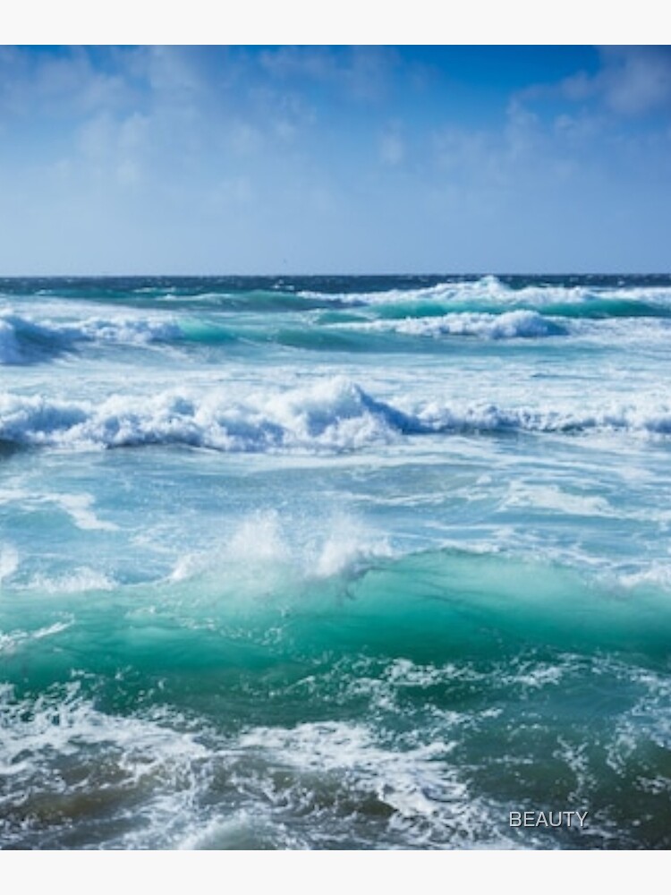 " Cute colourful blue sea or ocean or blue water design" Poster for ...