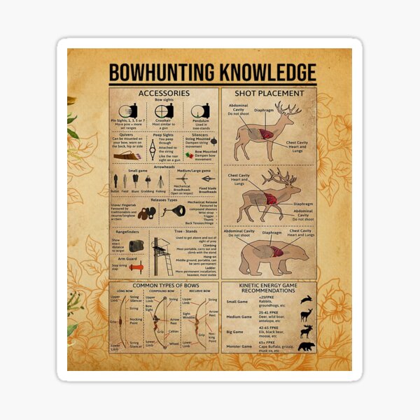 "Hunting Knowledge and flower vintage" Sticker for Sale by ArthurHennig ...
