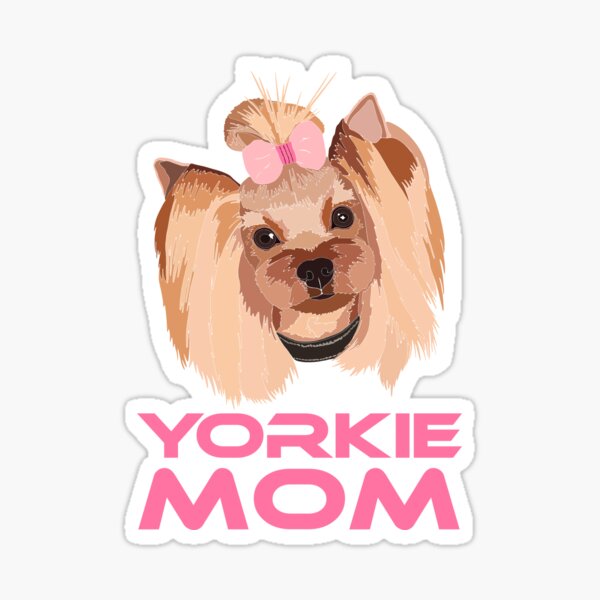 "Fun t shirt designs Peeking yorkie Yorkie mom Dog for women" Sticker ...