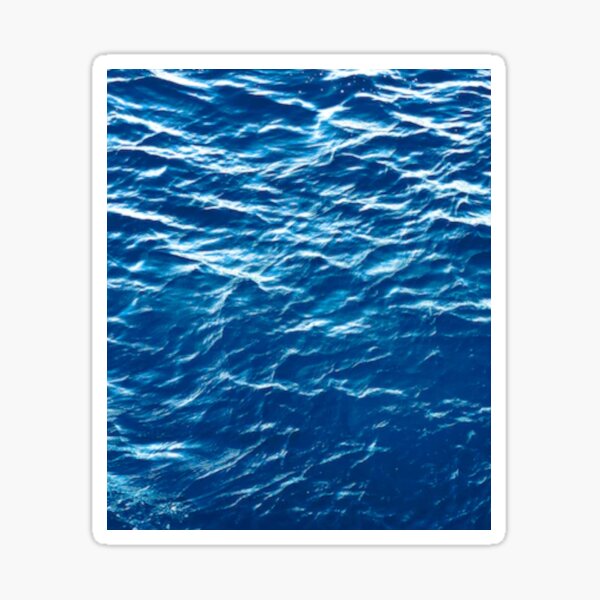 " Cute colourful blue sea or ocean or blue water design" Sticker for ...