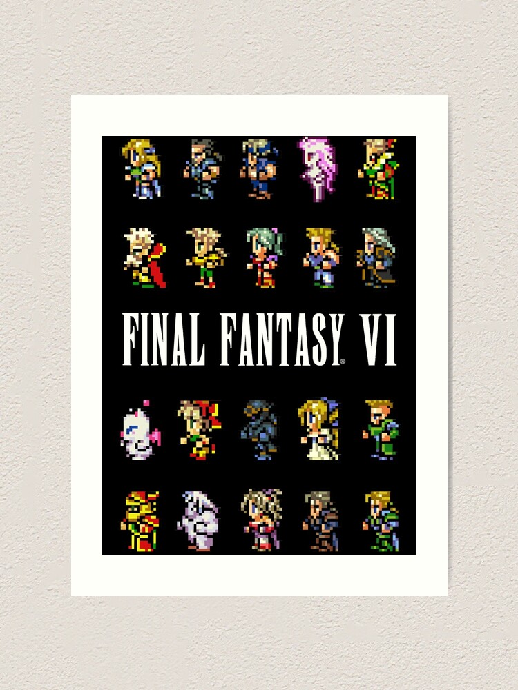 "Final Fantasy 6 VI - Sprites PIXEL SPRITE" Art Print for Sale by ...