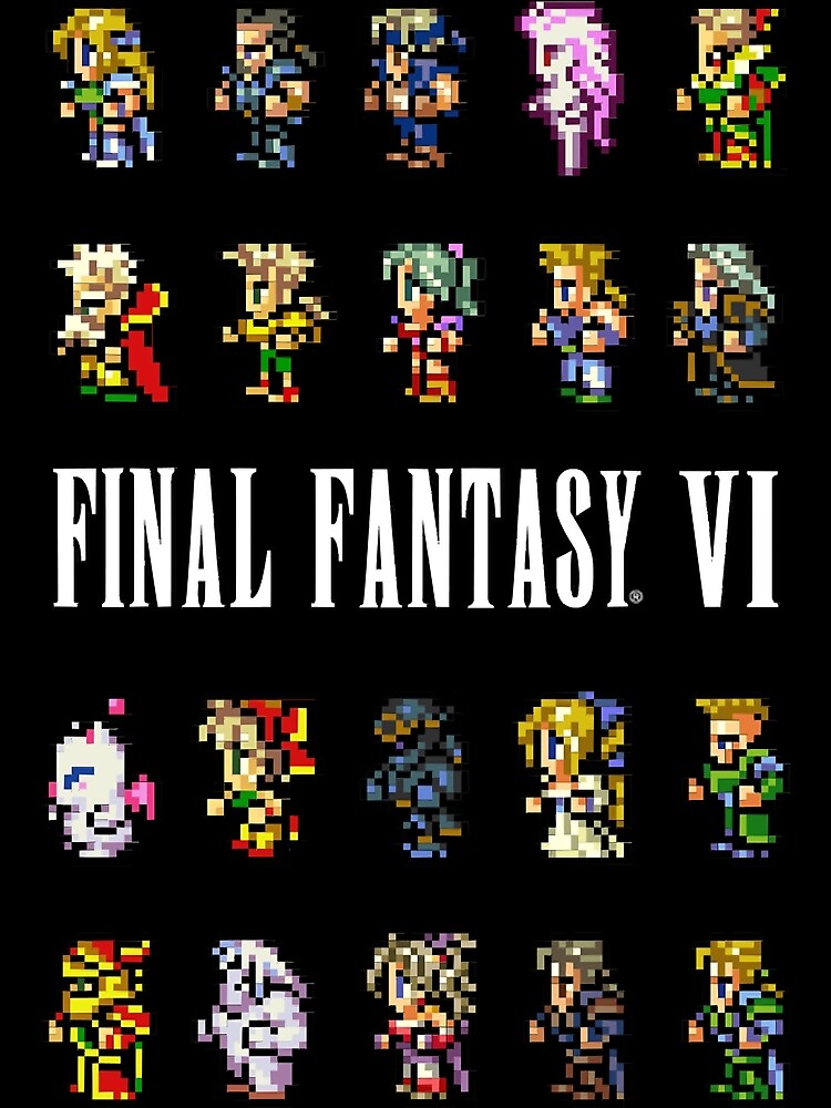 "Final Fantasy 6 VI - Sprites PIXEL SPRITE" Art Print for Sale by ...