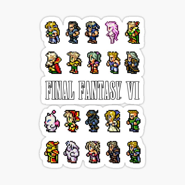 "Final Fantasy 6 VI - Sprites PIXEL SPRITE" Sticker for Sale by ...