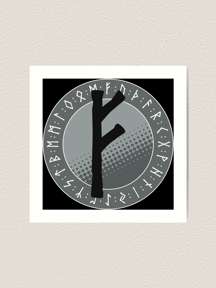"Viking Runes and Runic Symbols - Fehu (Wealth)" Art Print for Sale by ...