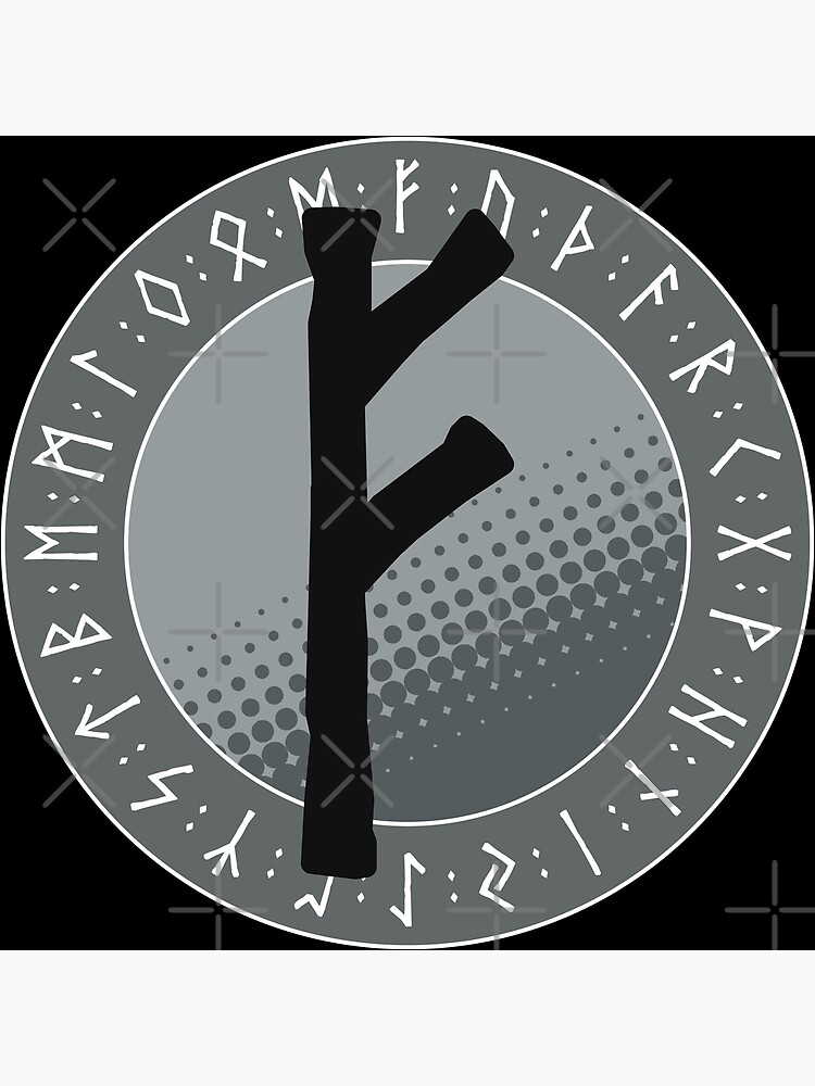 "Viking Runes and Runic Symbols - Fehu (Wealth)" Poster for Sale by ...