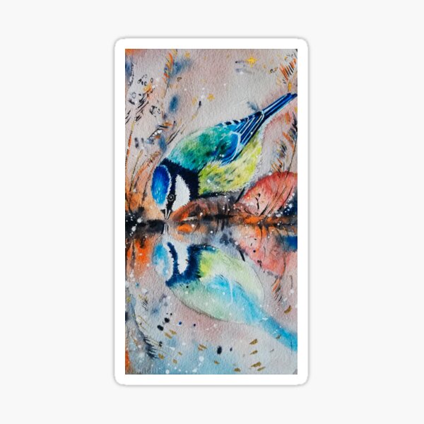 "Eurasian Blue Tit " Sticker for Sale by KatasArt | Redbubble