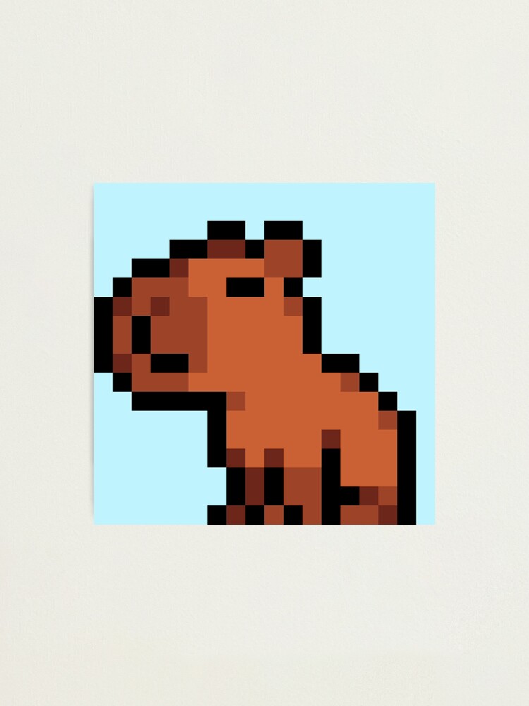 "Smol Pixel Capybara" Photographic Print for Sale by TofuPixel | Redbubble